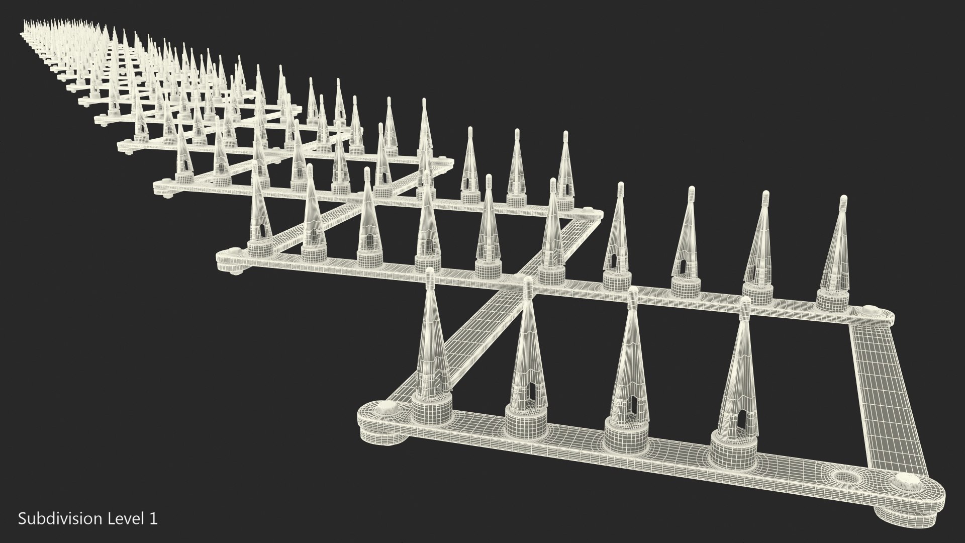 3D Aluminum Police Tire Spike - TurboSquid 1435771