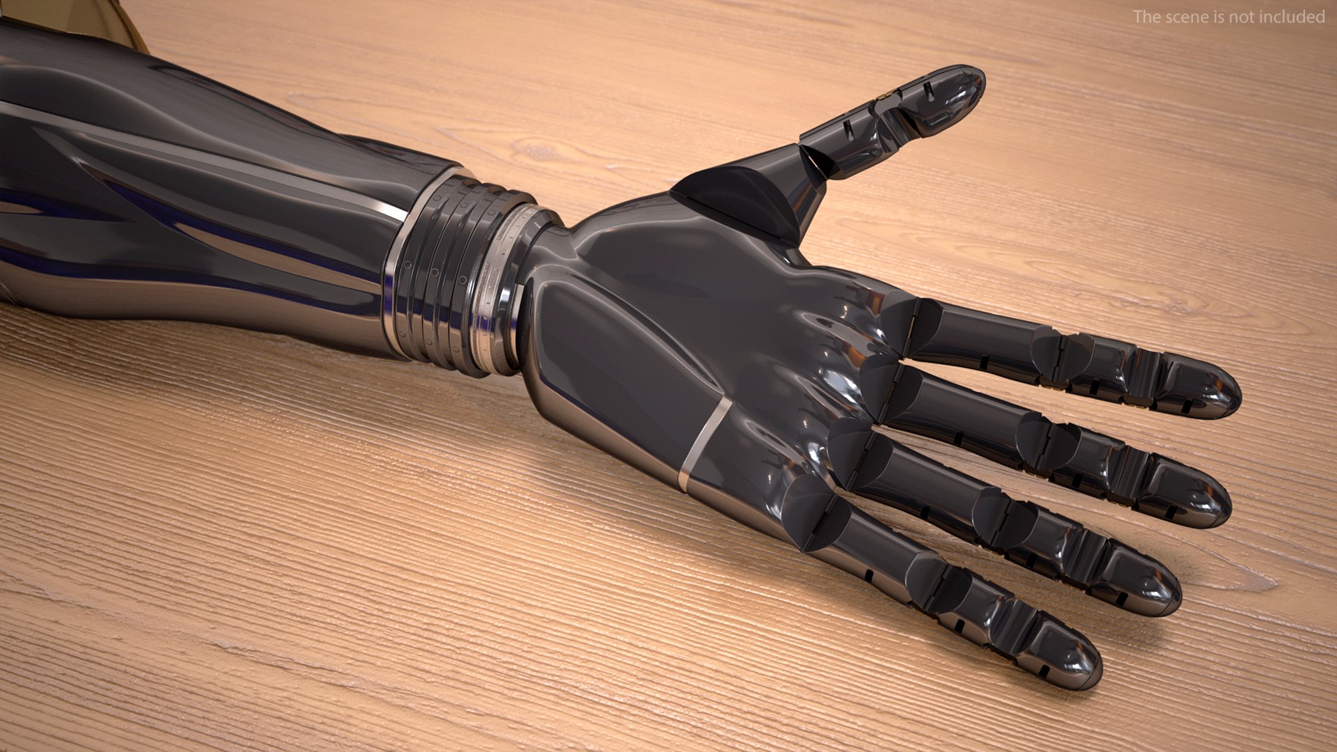 3D Black Metal Prosthetic Arm Rigged - TurboSquid 2137120