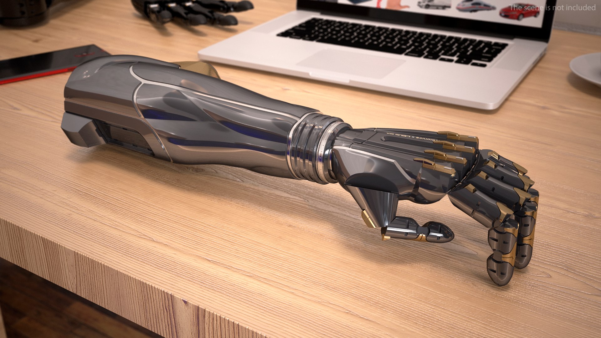 3D Black Metal Prosthetic Arm Rigged - TurboSquid 2137120