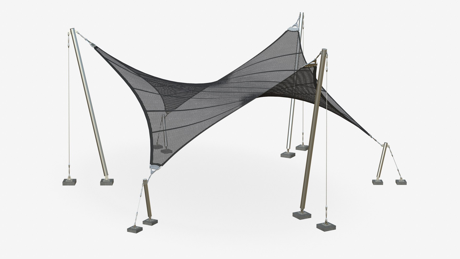 3D model Tensile Structures Membrane Mesh - TurboSquid 1903074