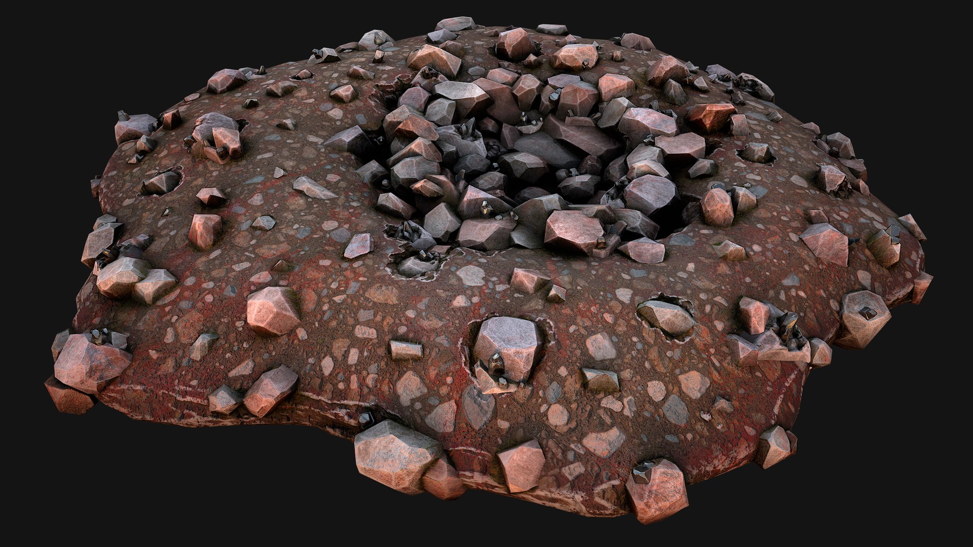 3D Large Rocks Tin Ore Deposits Quarry Environment Model - TurboSquid 2347721