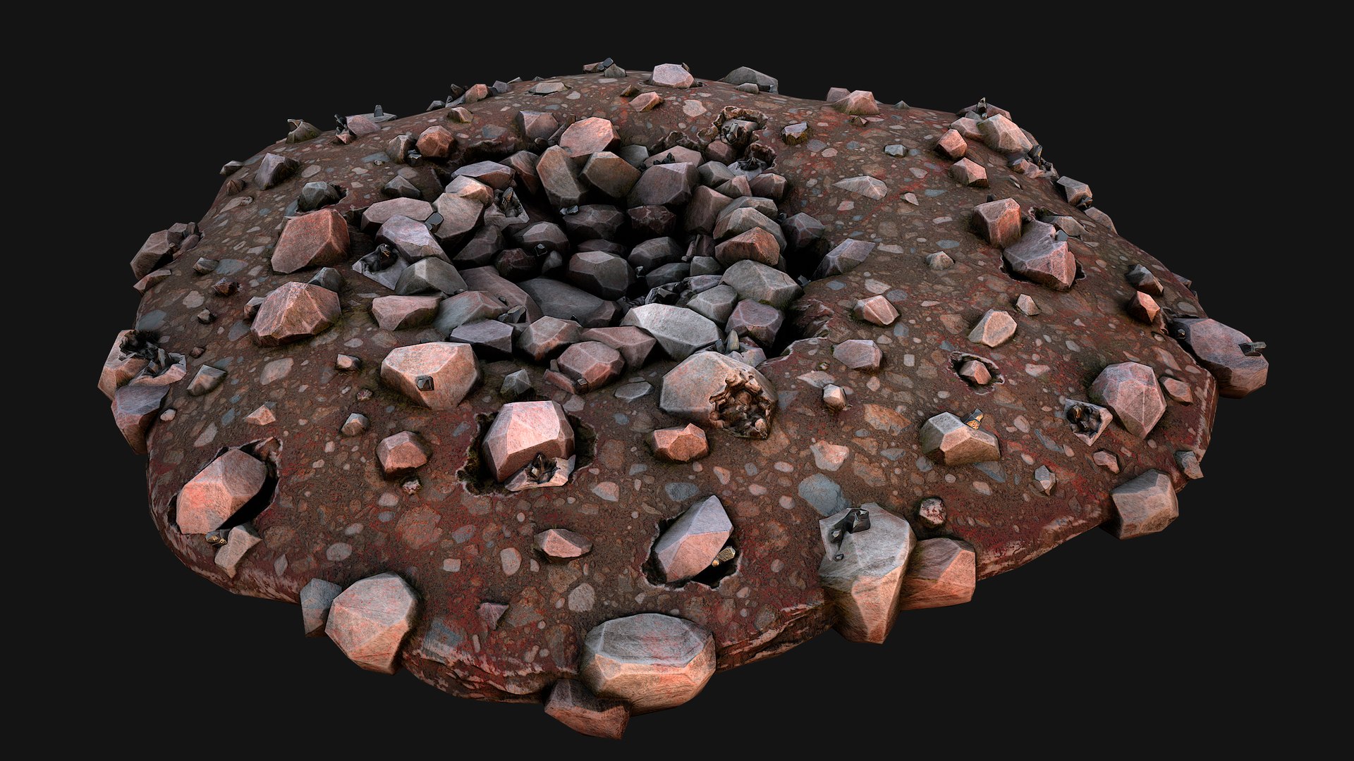 3D Large Rocks Tin Ore Deposits Quarry Environment Model - TurboSquid 2347721