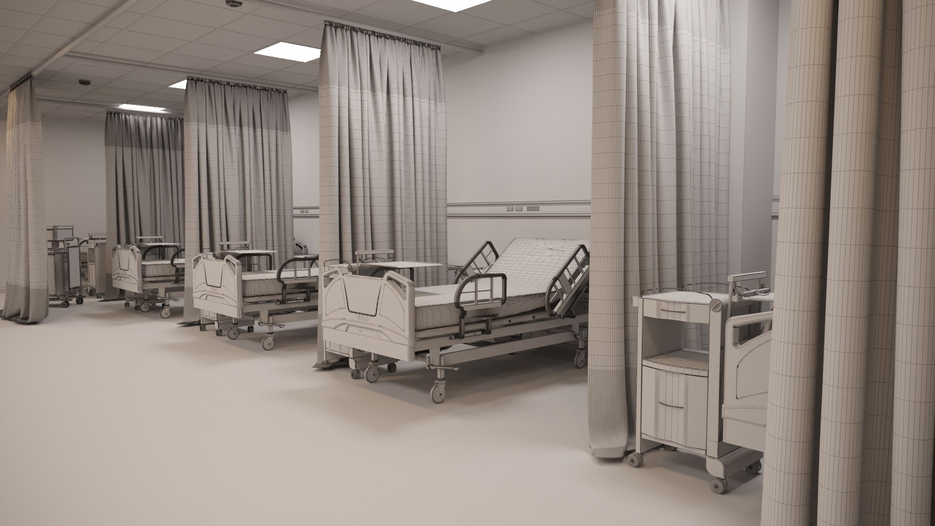 Complete Hospital Rooms 3D Model - TurboSquid 2084665
