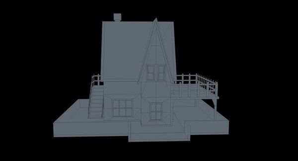 Cartoon house 3D model - TurboSquid 1739861