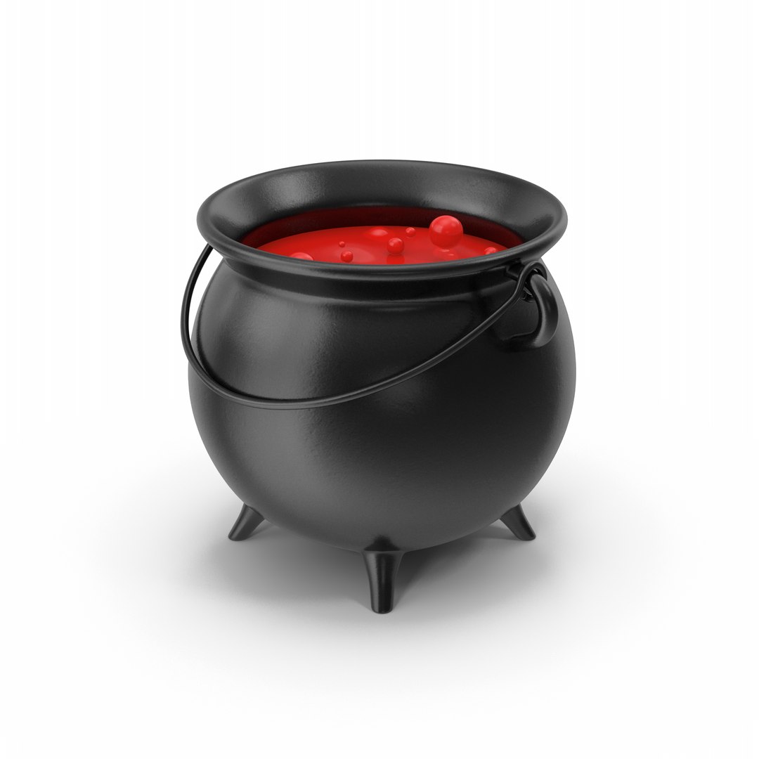 Cauldron With Red Magic Potion 3D model - TurboSquid 2002407