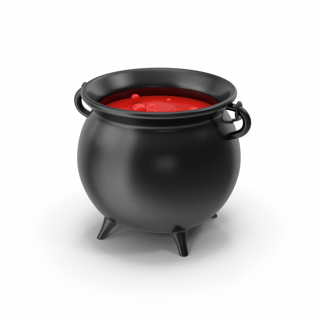 Cauldron With Red Magic Potion 3D model - TurboSquid 2002407