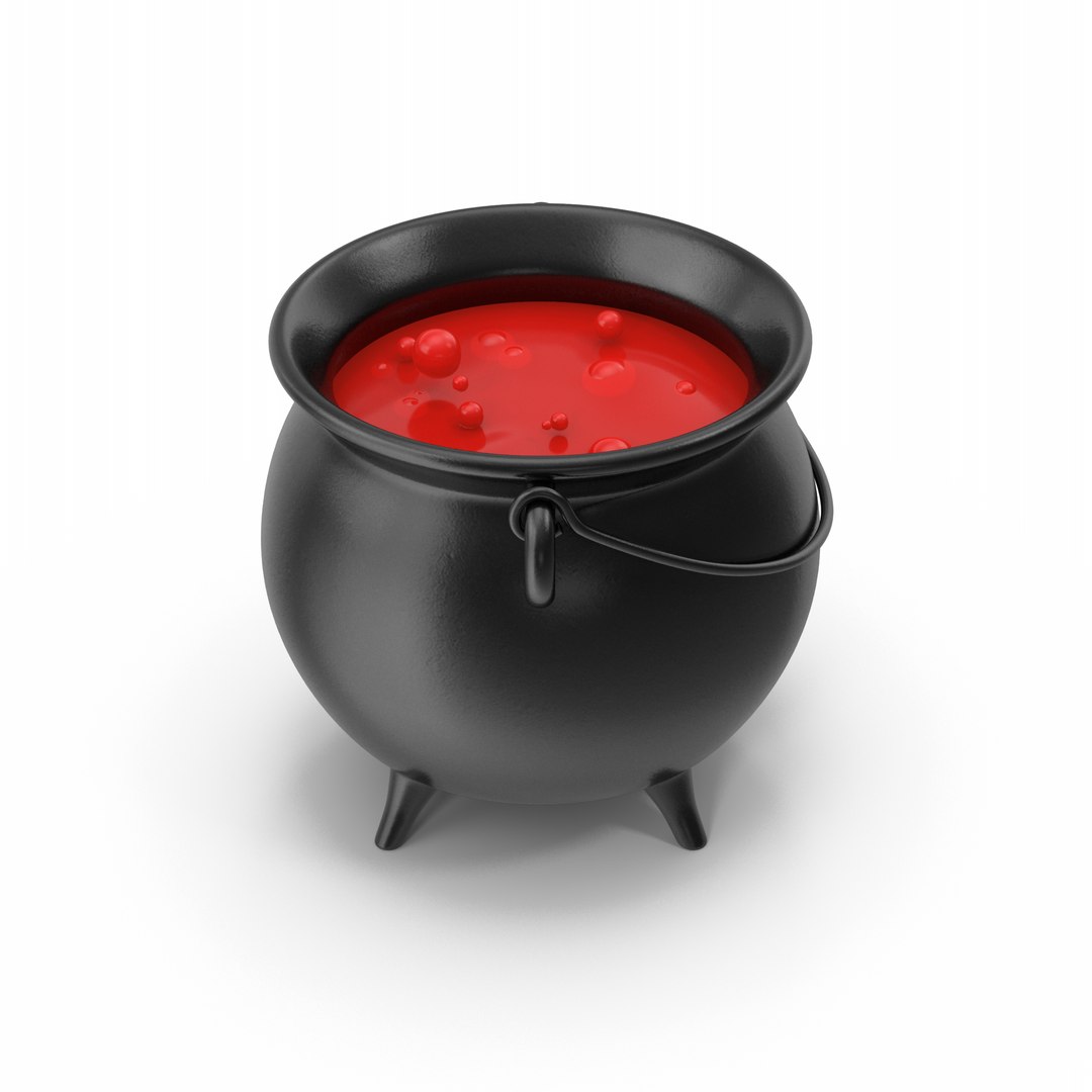Cauldron With Red Magic Potion 3D model - TurboSquid 2002407