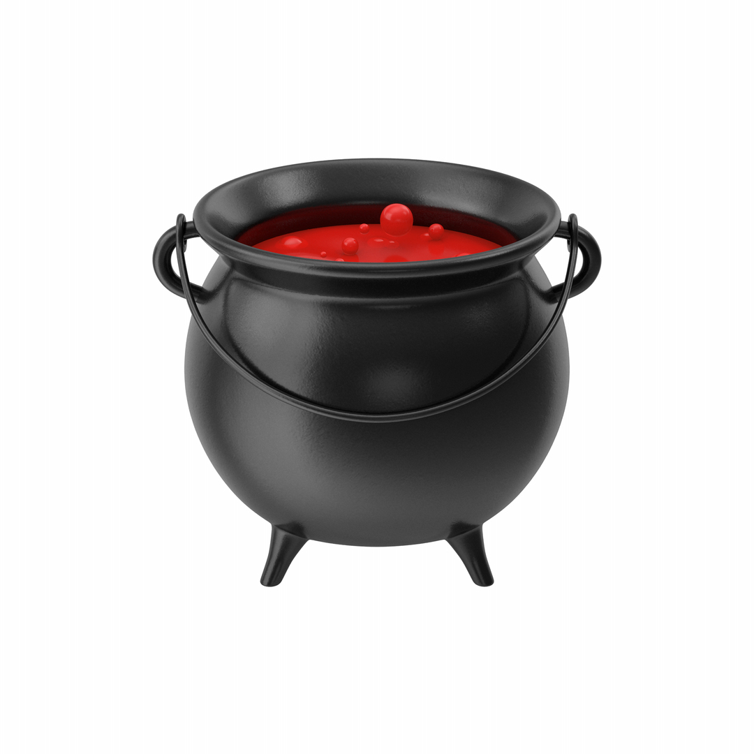 Cauldron With Red Magic Potion 3D model - TurboSquid 2002407