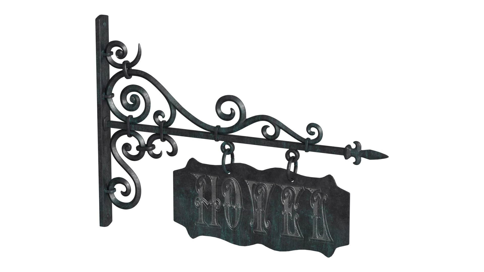 Iron Sign Signboard 3D Model - TurboSquid 1630449