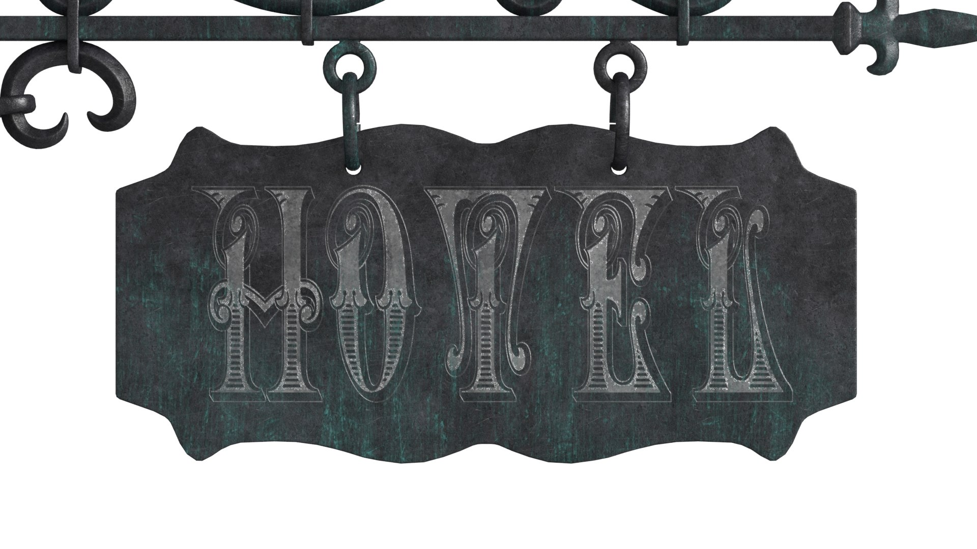 Iron Sign Signboard 3D Model - TurboSquid 1630449