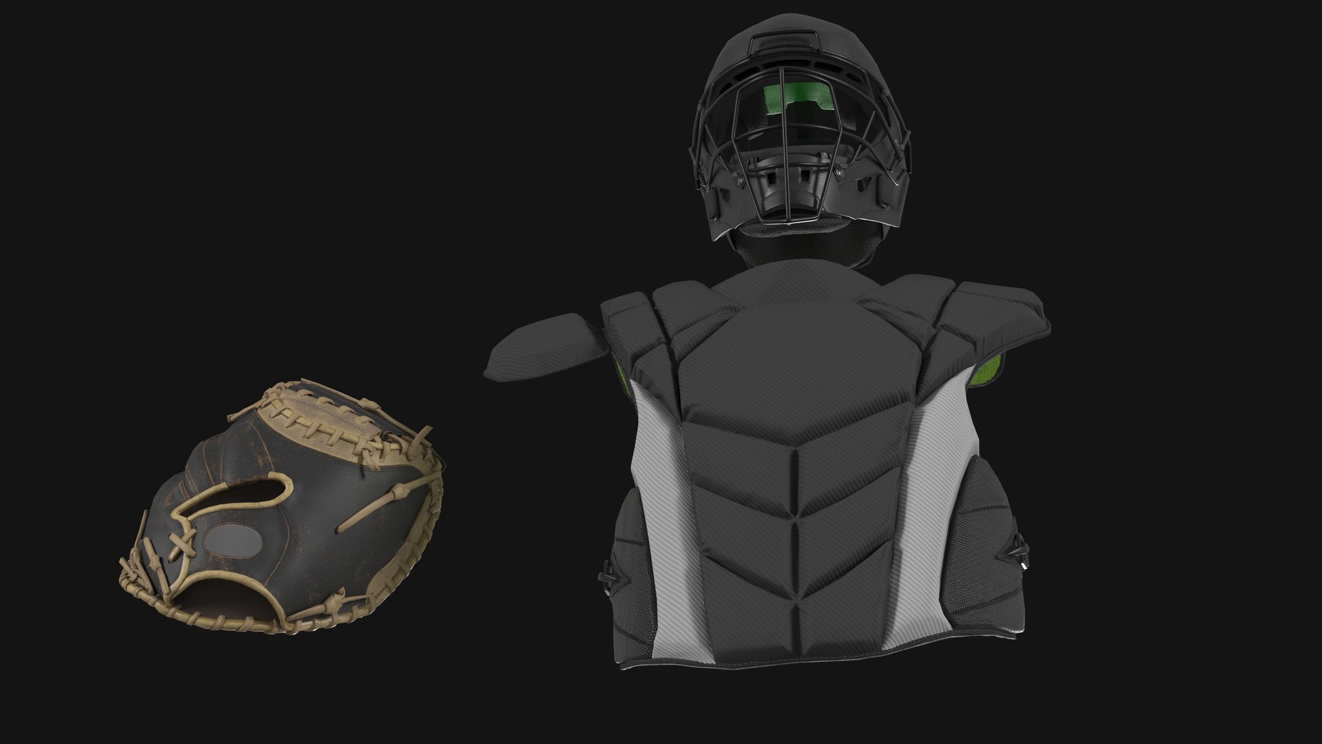 3D Catcher Equipment Game Ready - TurboSquid 2408882