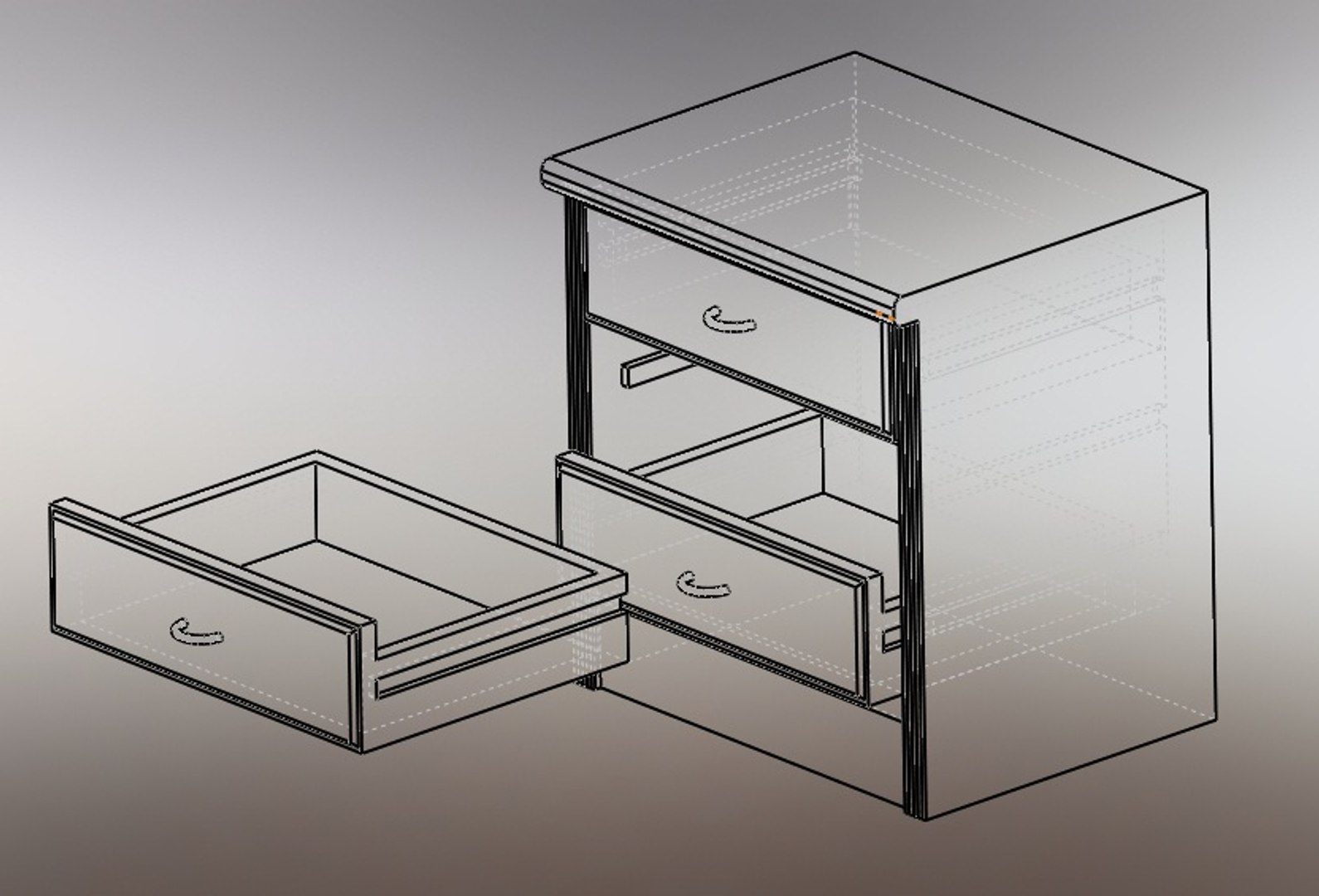 3d desk solidworks model
