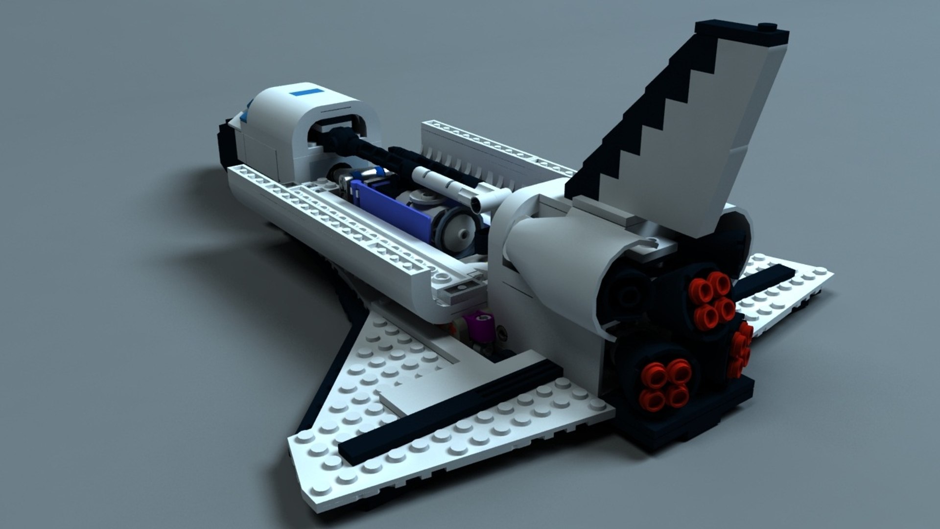 lego space shuttle bricks fbx