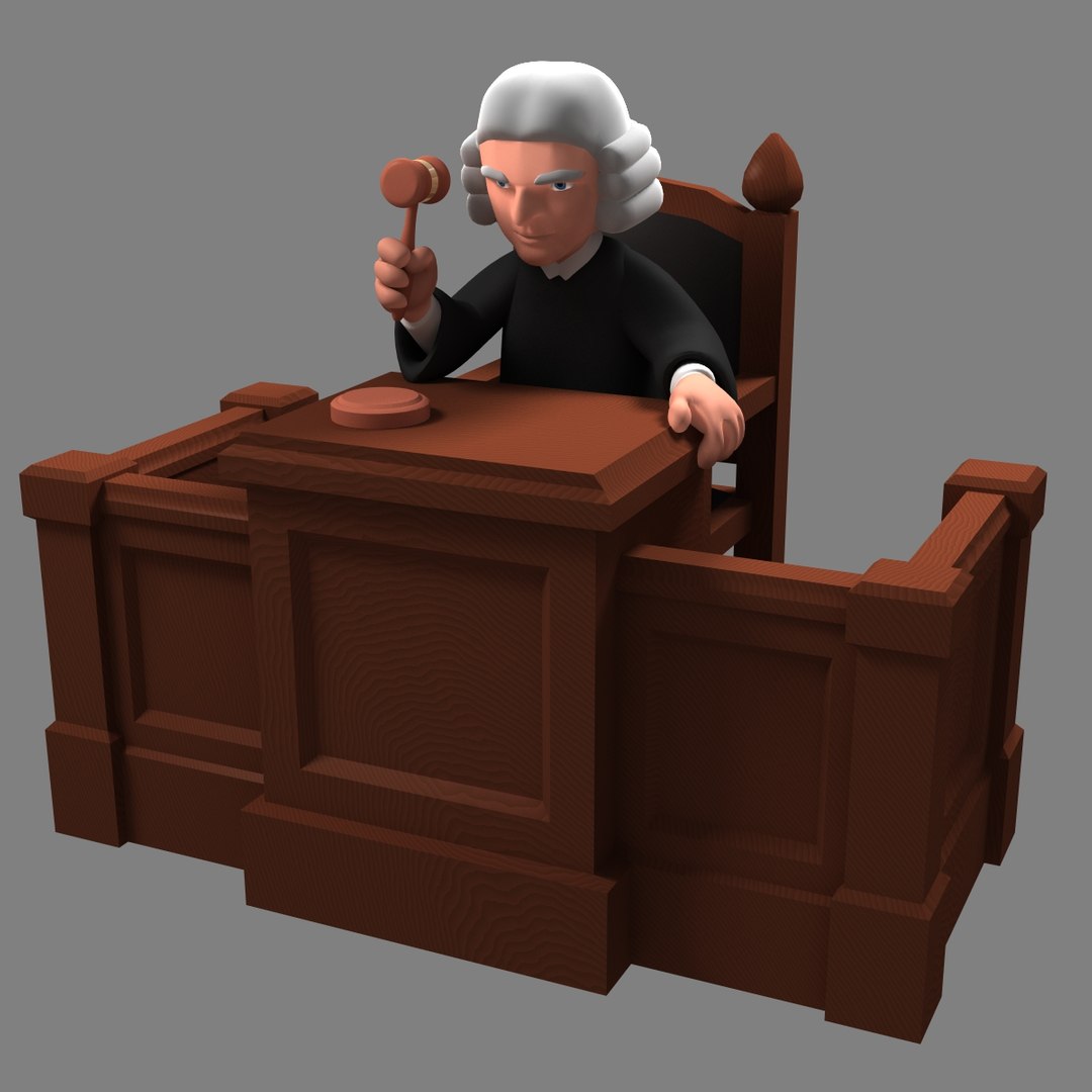 Cartoon Judge 3d Model