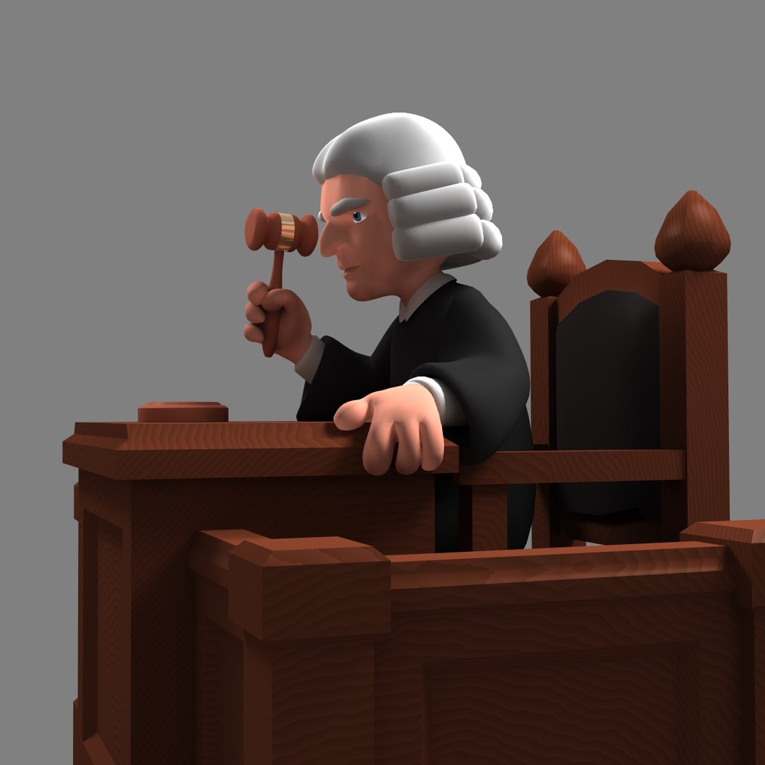 Cartoon Judge 3d Model