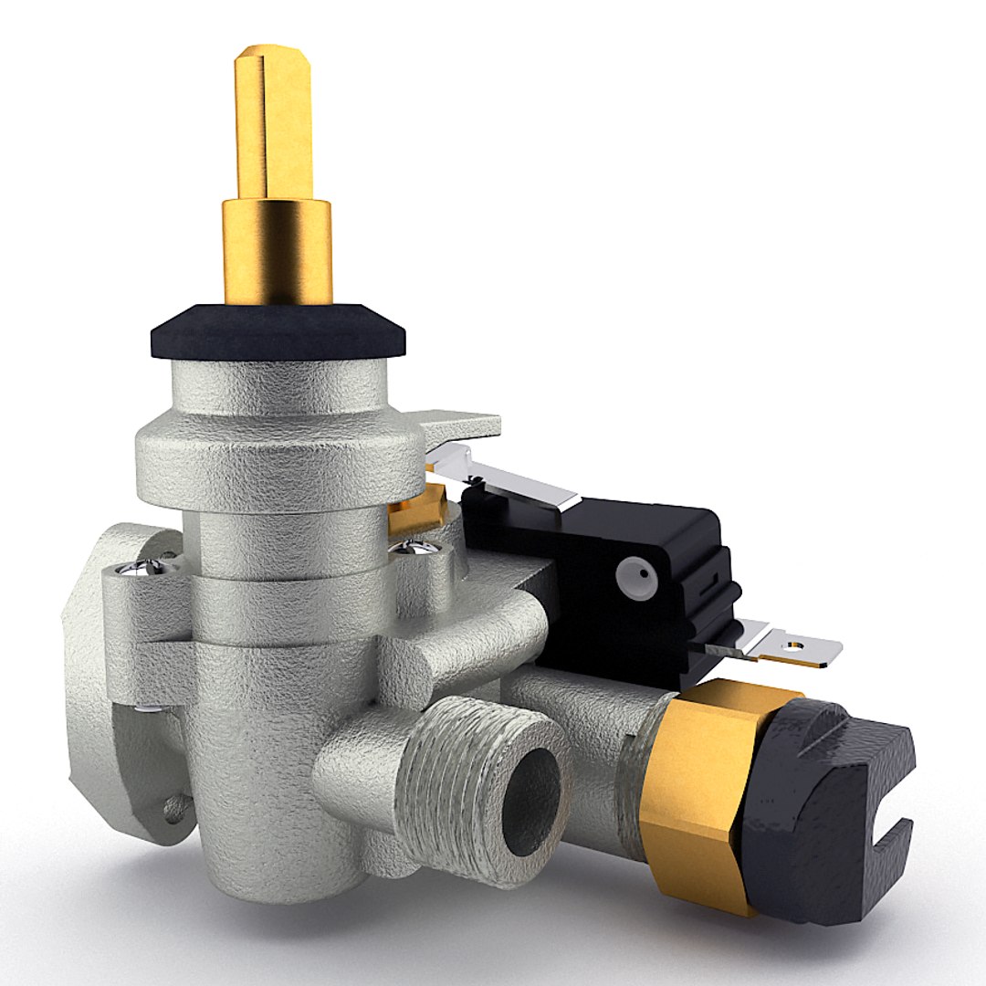 Gas hob valve - model - TurboSquid 1594463