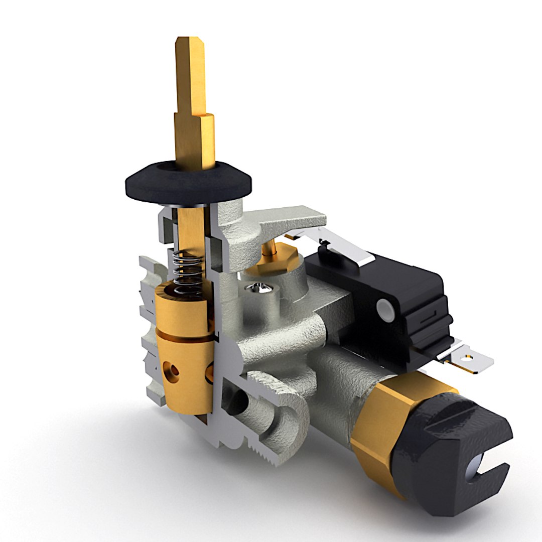 Gas hob valve - model - TurboSquid 1594463