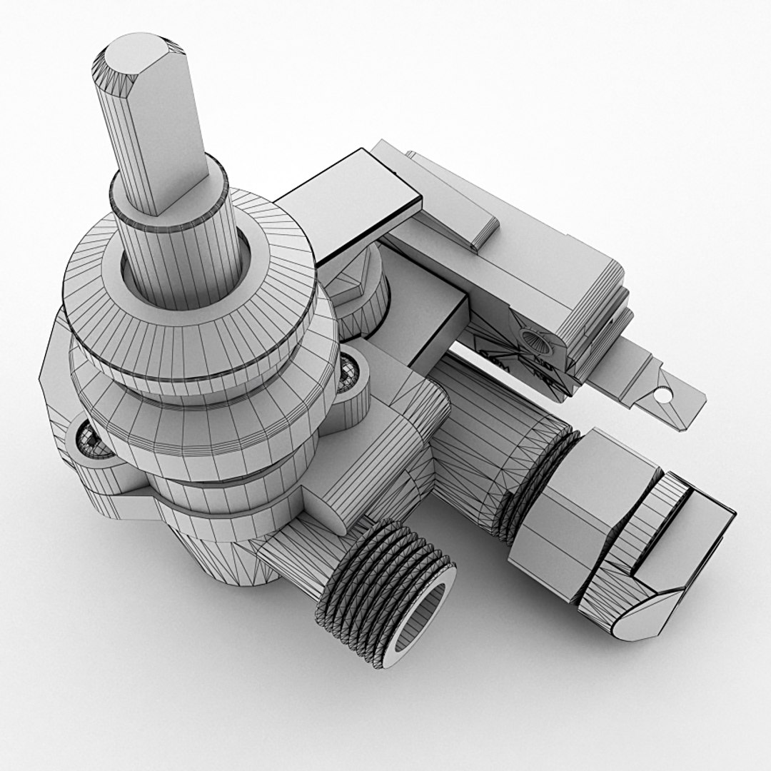 Gas hob valve - model - TurboSquid 1594463