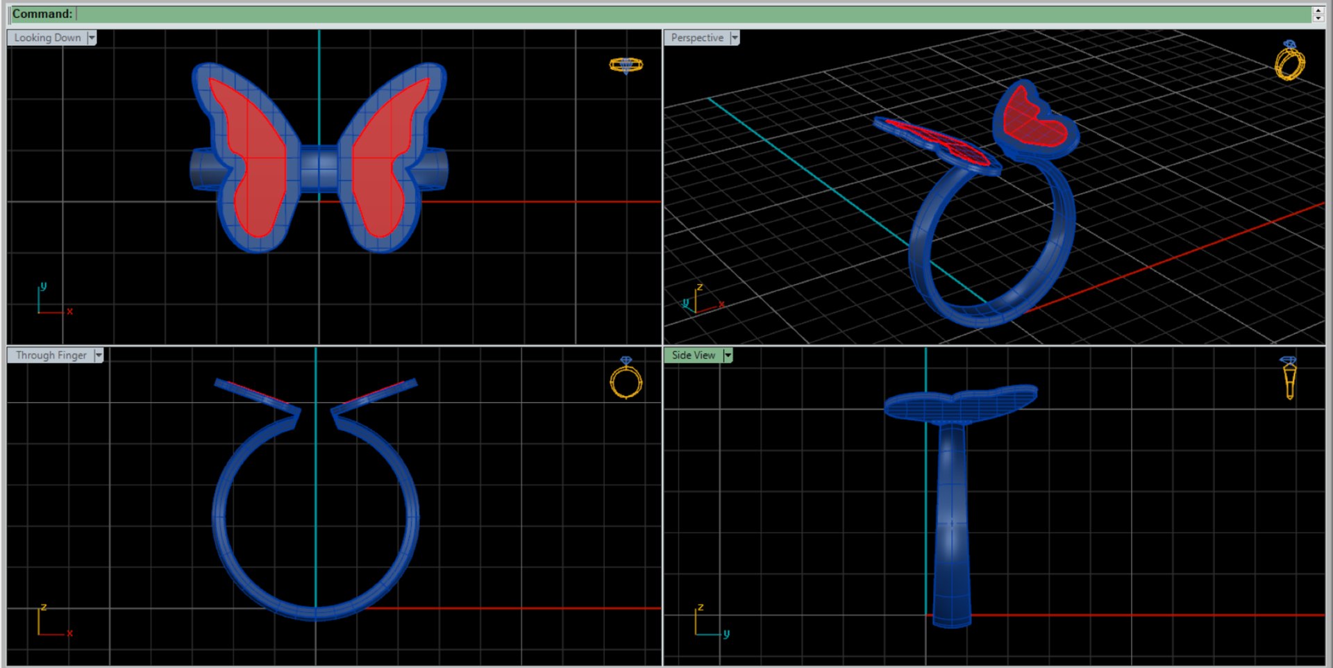 3D Butterfly Ring - TurboSquid 2064310