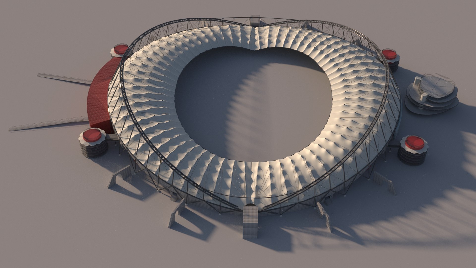 Khalifa International Stadium In Doha Qatar 3D Model - TurboSquid 1774908