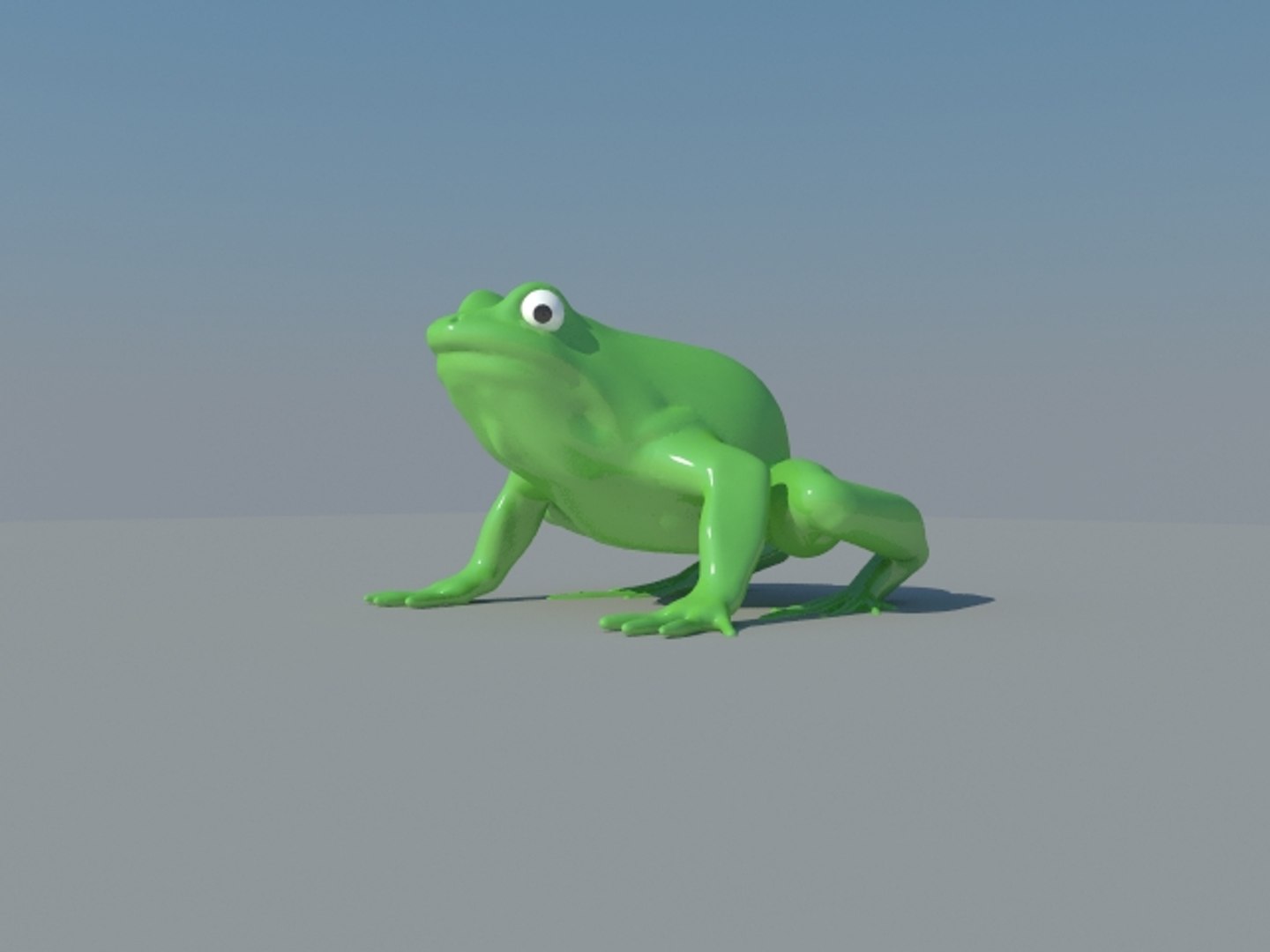 green frog 3d max