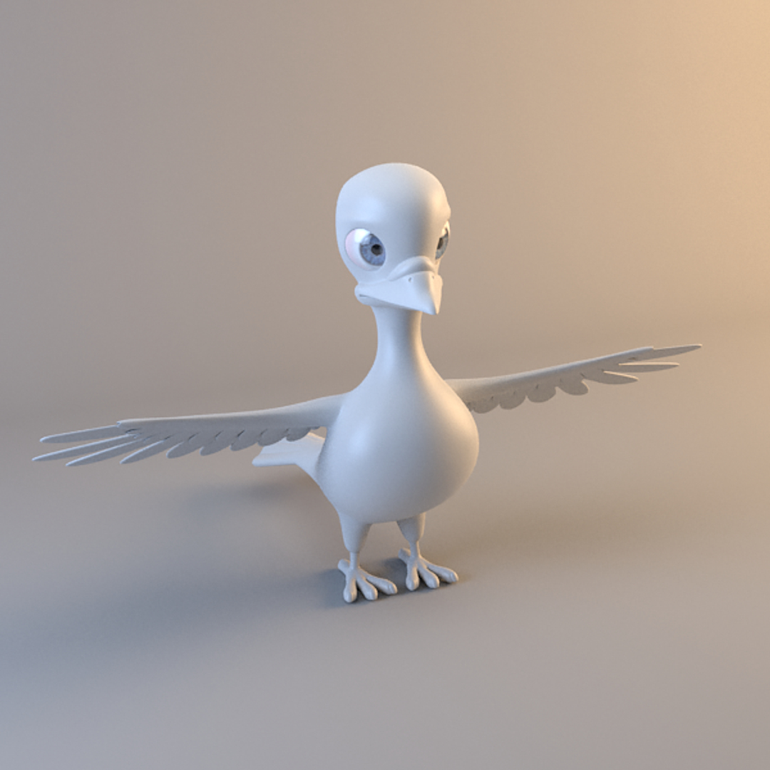 3d pigeon modelled ready model