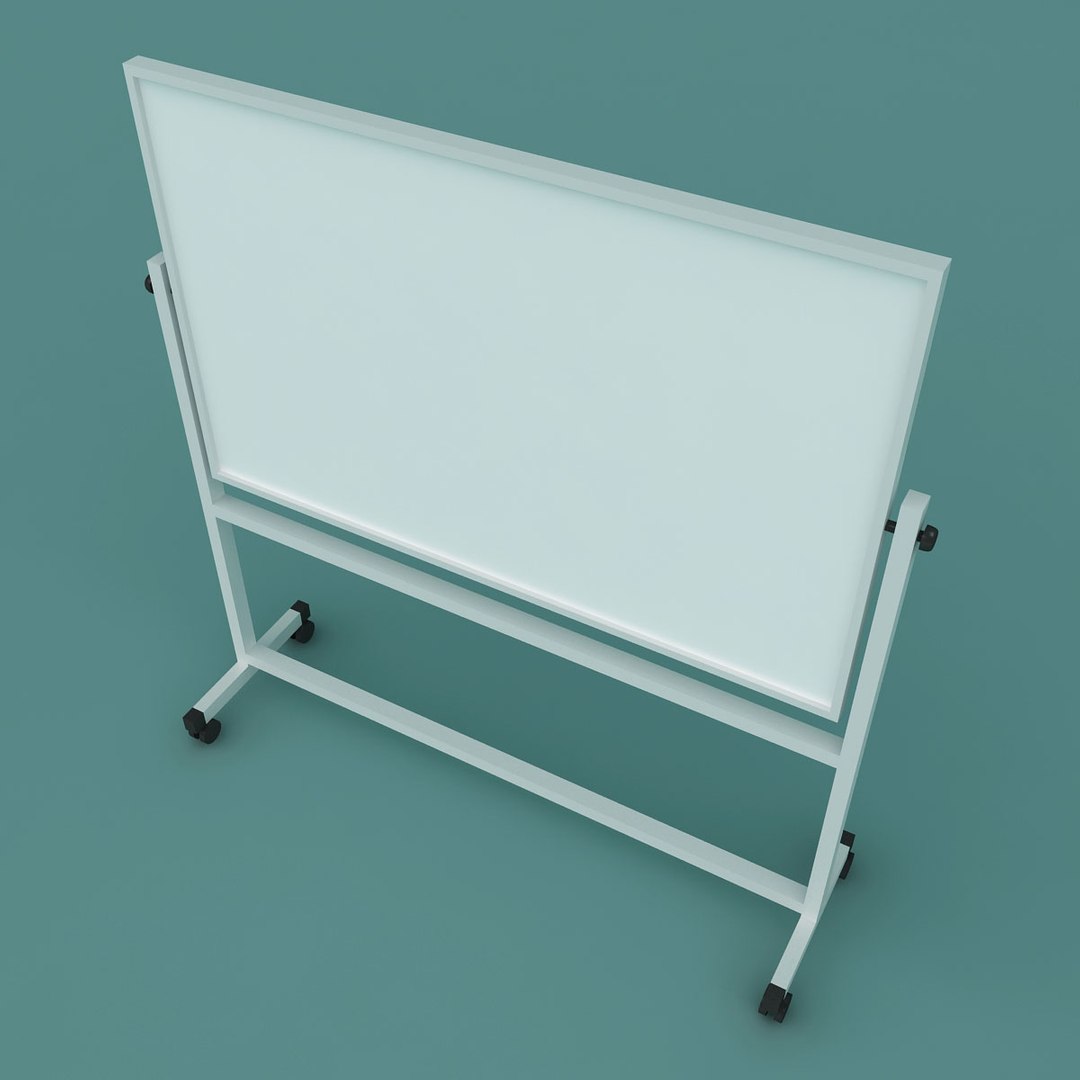 3D Whiteboard Stand Board Model - TurboSquid 1328944