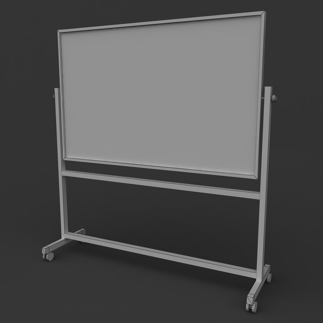 3D Whiteboard Stand Board Model - TurboSquid 1328944