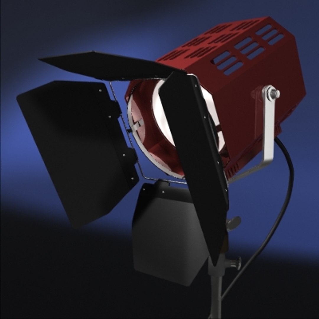 fresnel spot light stand 3d model