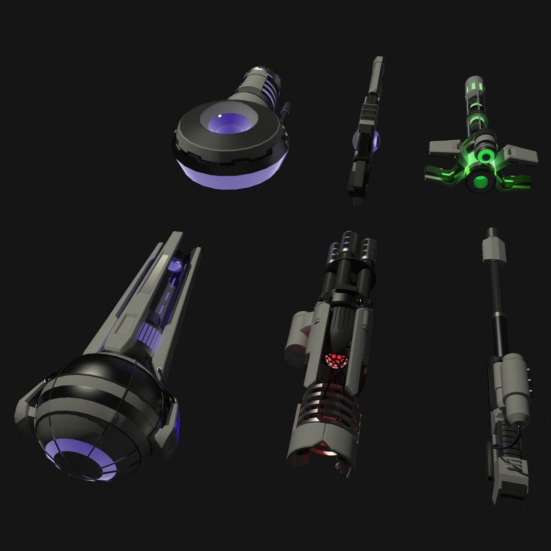 3D Futuristic Guns - TurboSquid 1295041