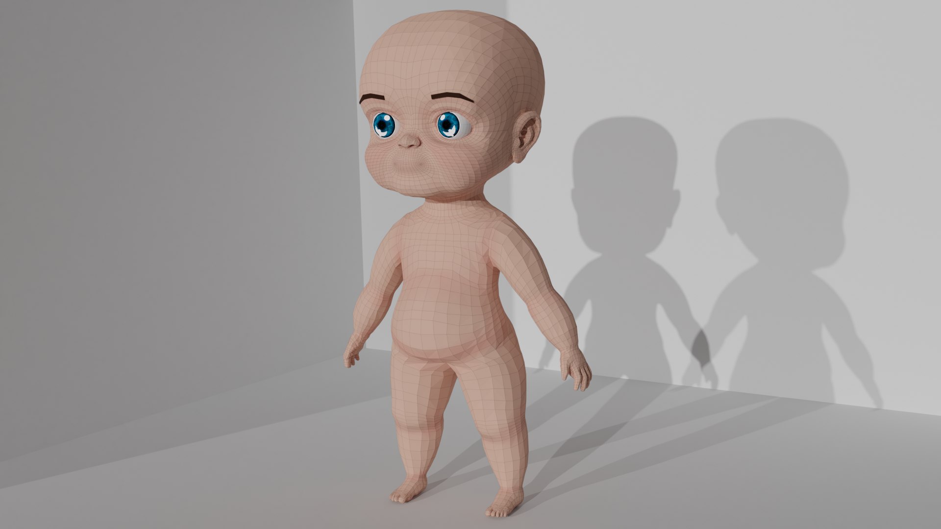 3D cute baby child - TurboSquid 1570046