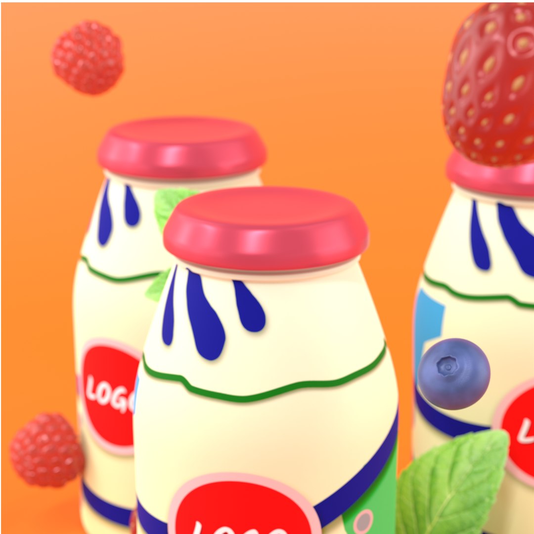 3D Model Yogurt - TurboSquid 2111449