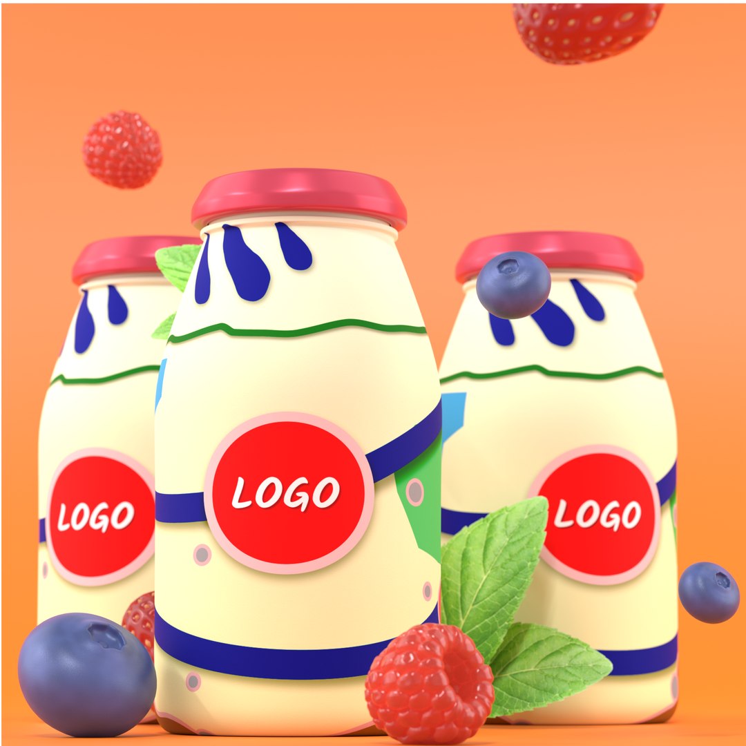 3D Model Yogurt - TurboSquid 2111449