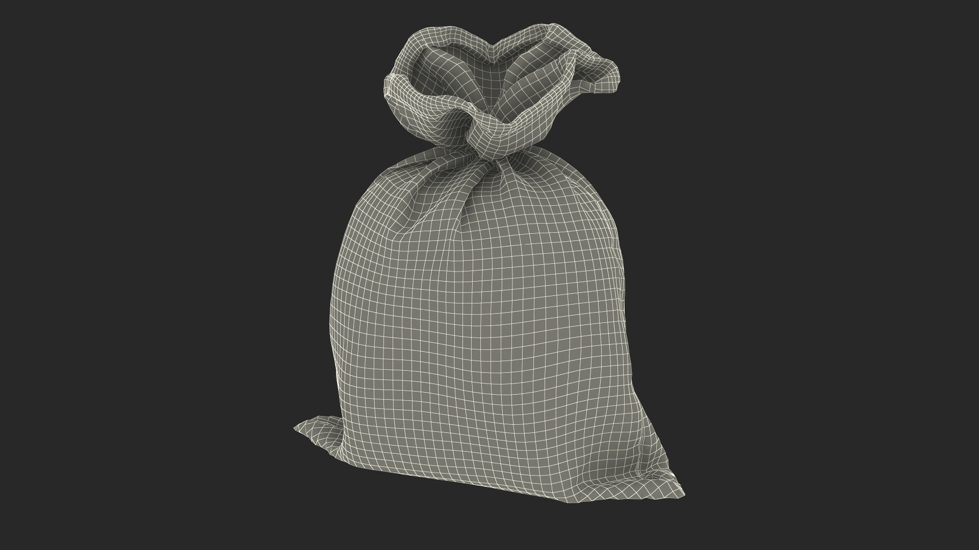 Burlap Sack Tied Closed 3D Model - TurboSquid 2220555