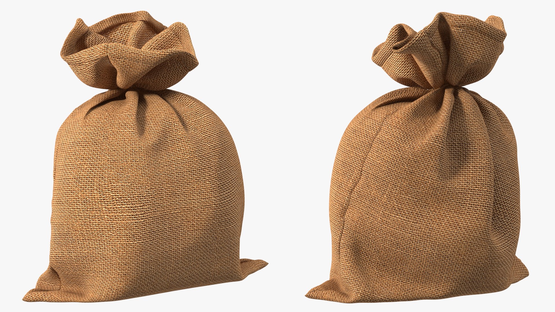 Burlap Sack Tied Closed 3D Model - TurboSquid 2220555