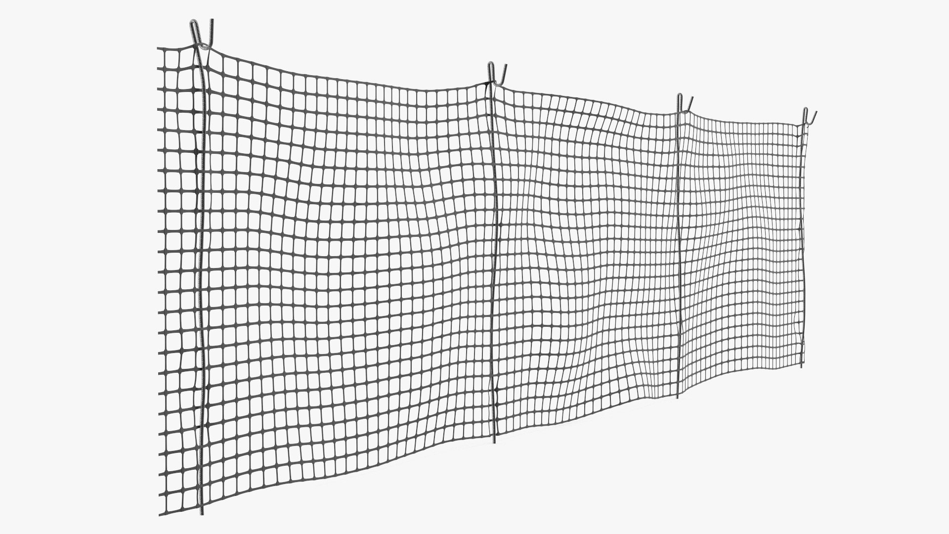 3D Plastic Security Mesh Fence Line Black Model - TurboSquid 2045891