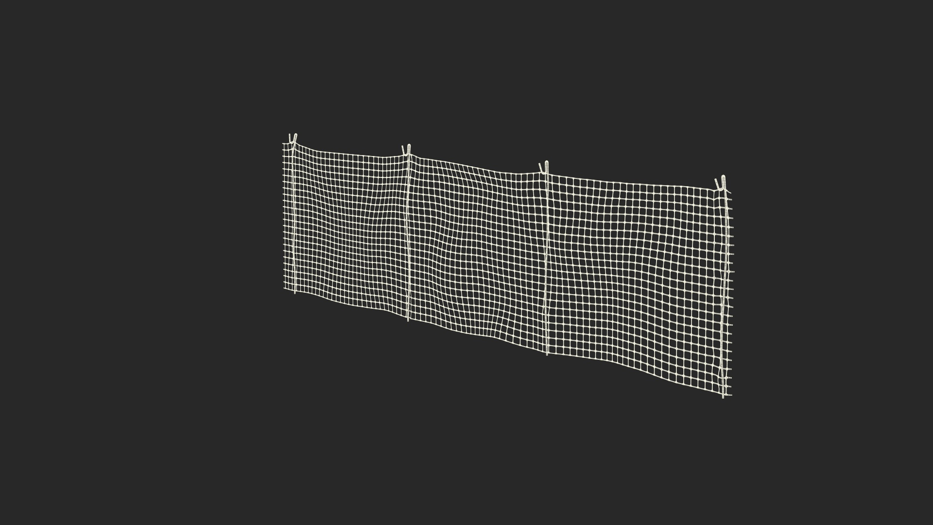 3D Plastic Security Mesh Fence Line Black Model - TurboSquid 2045891