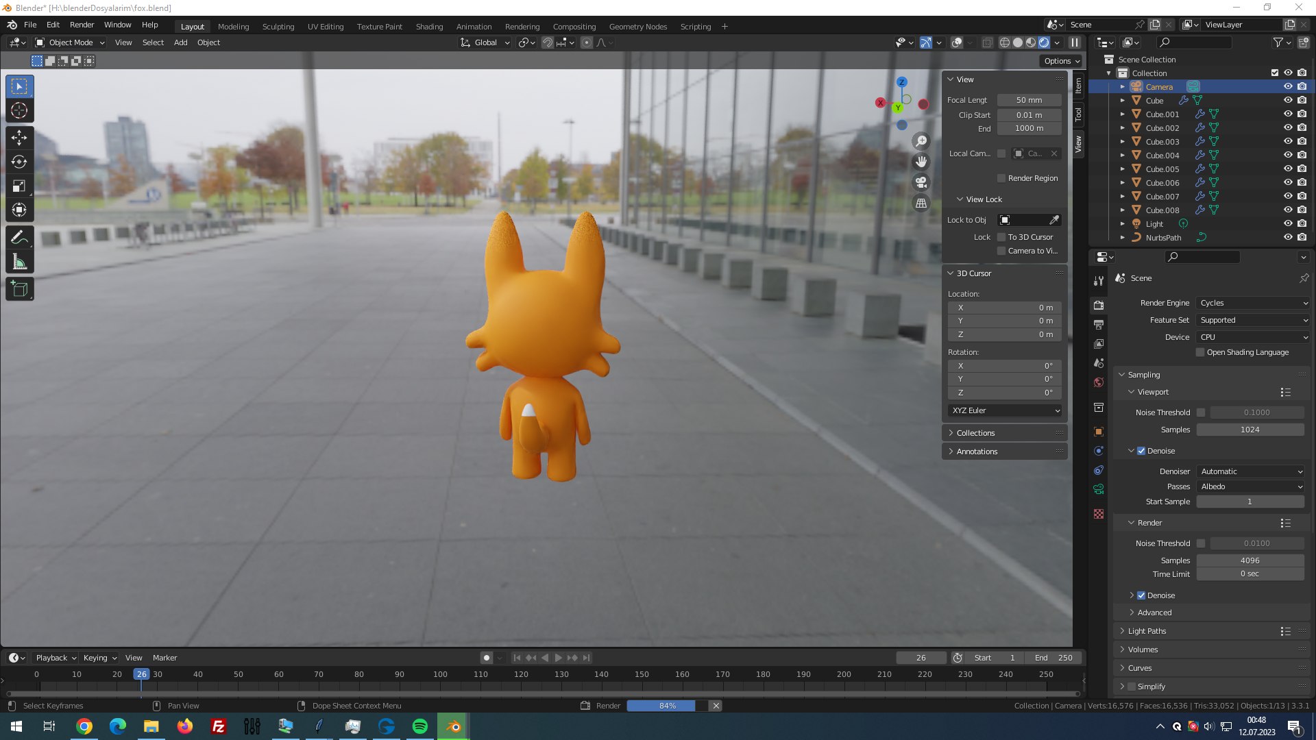 3d Character Modelling FOX - 3d Cartoon Character Model Fox - 3d ...
