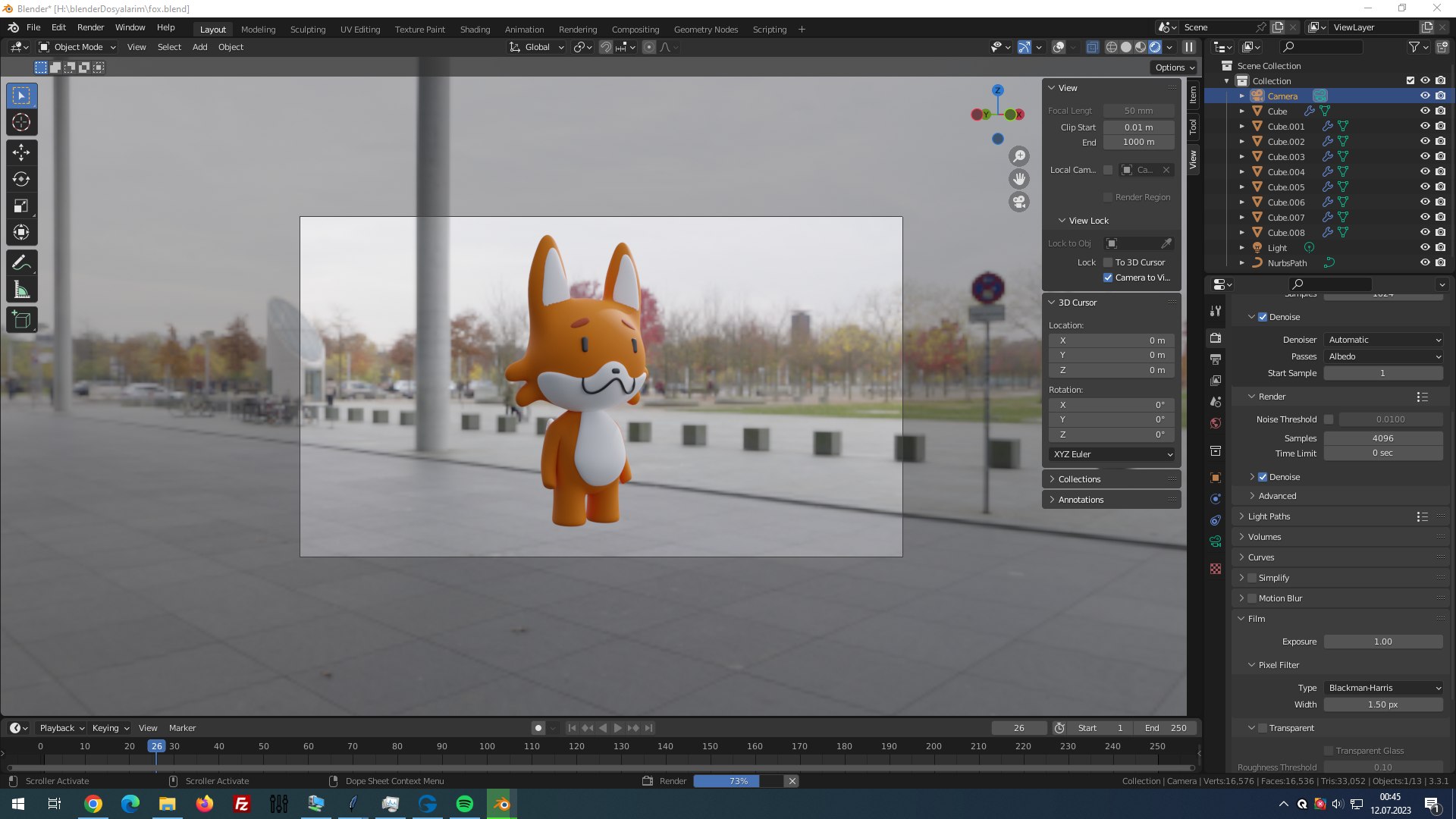 3d Character Modelling FOX - 3d Cartoon Character Model Fox - 3d ...
