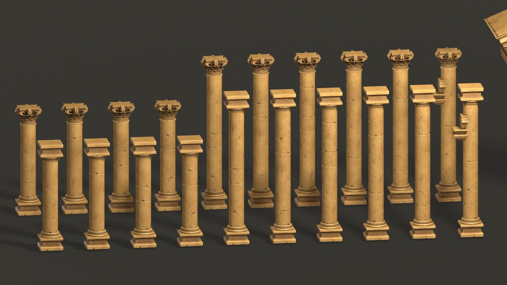 Free Stylized Ruins - Modular Assets Model - TurboSquid 2288414