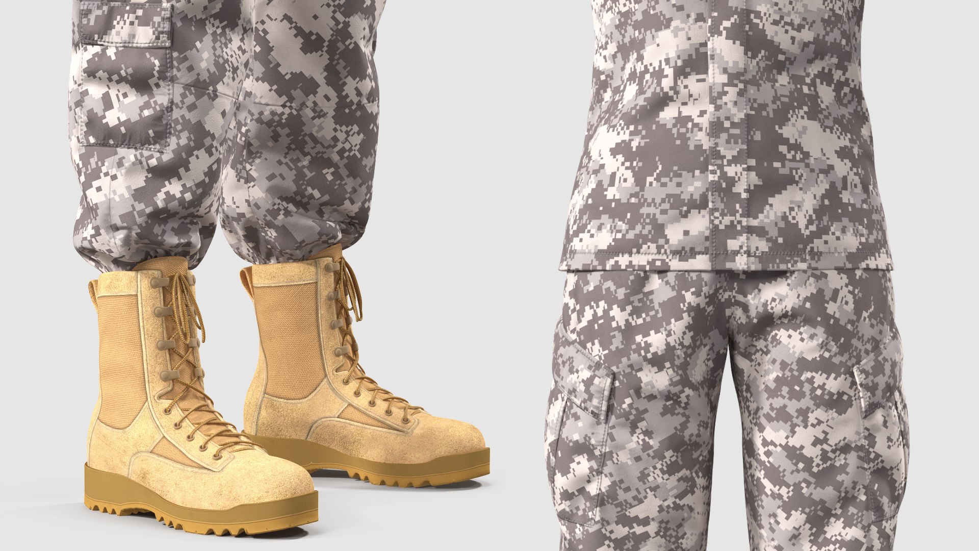 3D female soldier military acu - TurboSquid 1693879