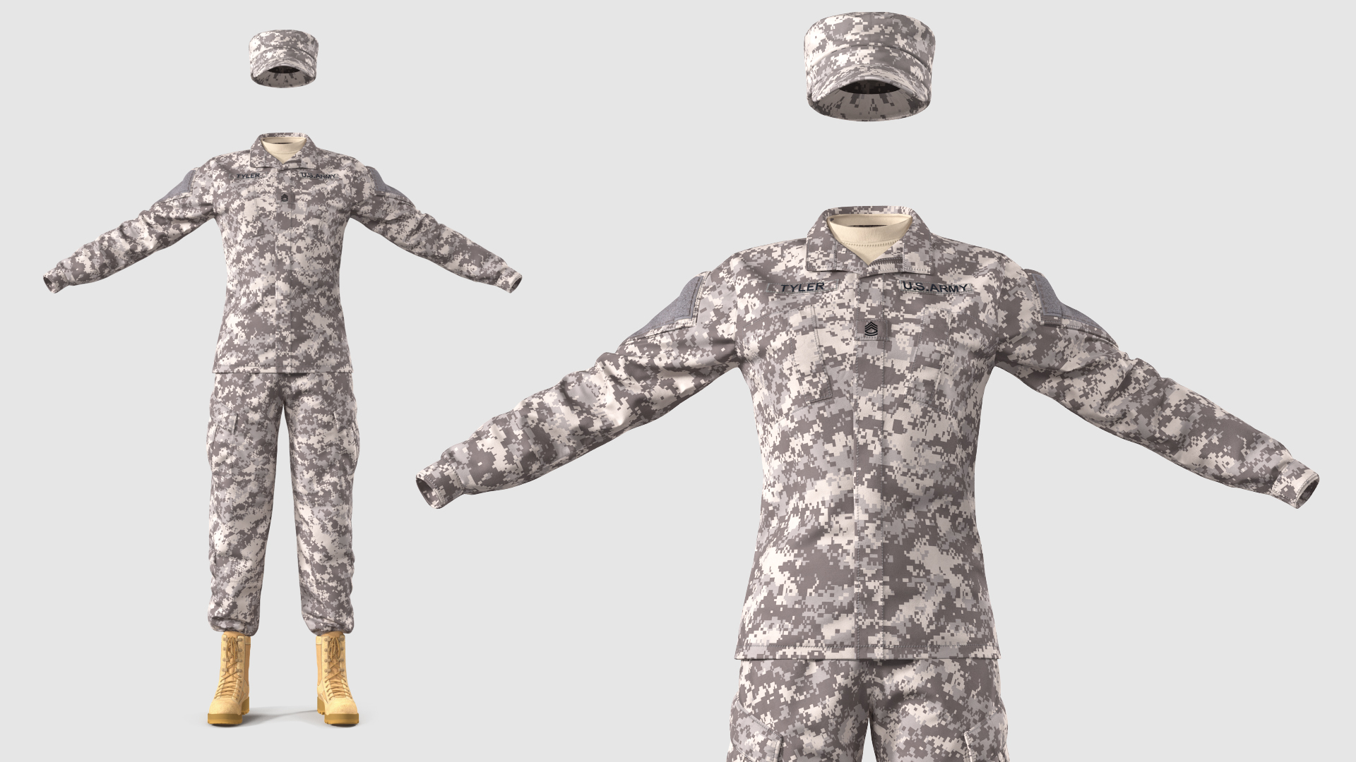 3D Female Soldier Military Acu - TurboSquid 1693879