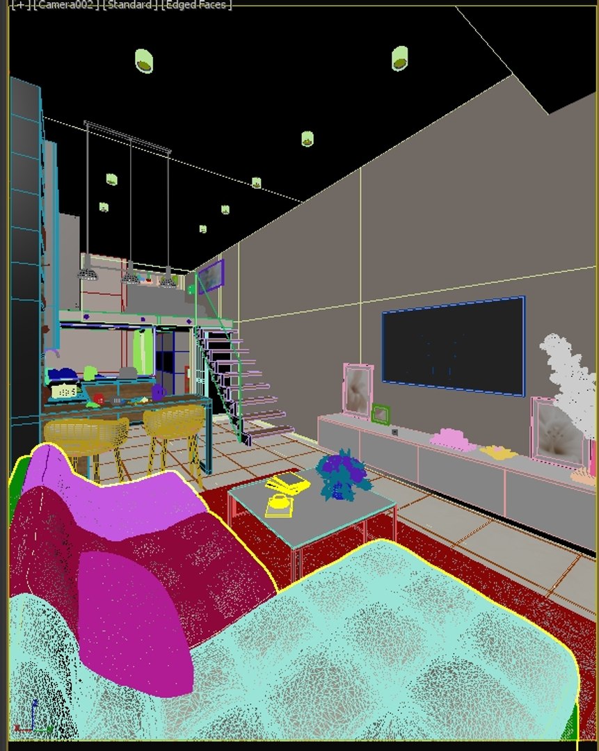 3D Modern Loft Studio Interior Scene - TurboSquid 1942595