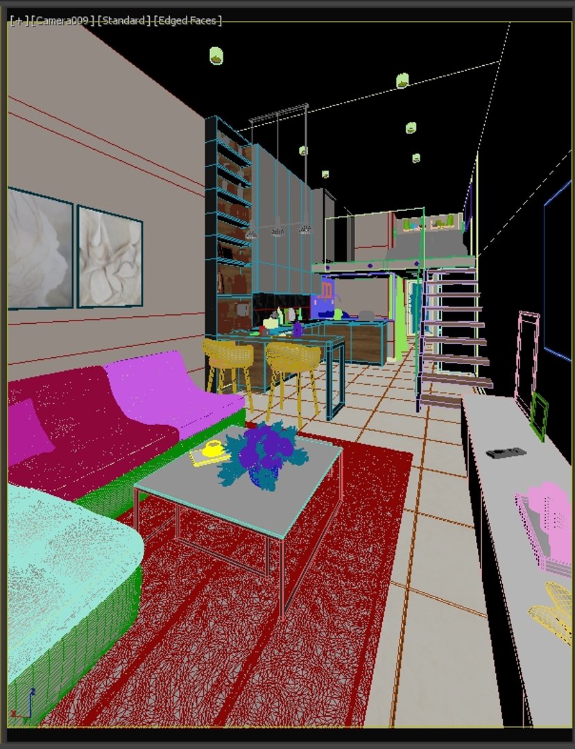 3D Modern Loft Studio Interior Scene - TurboSquid 1942595