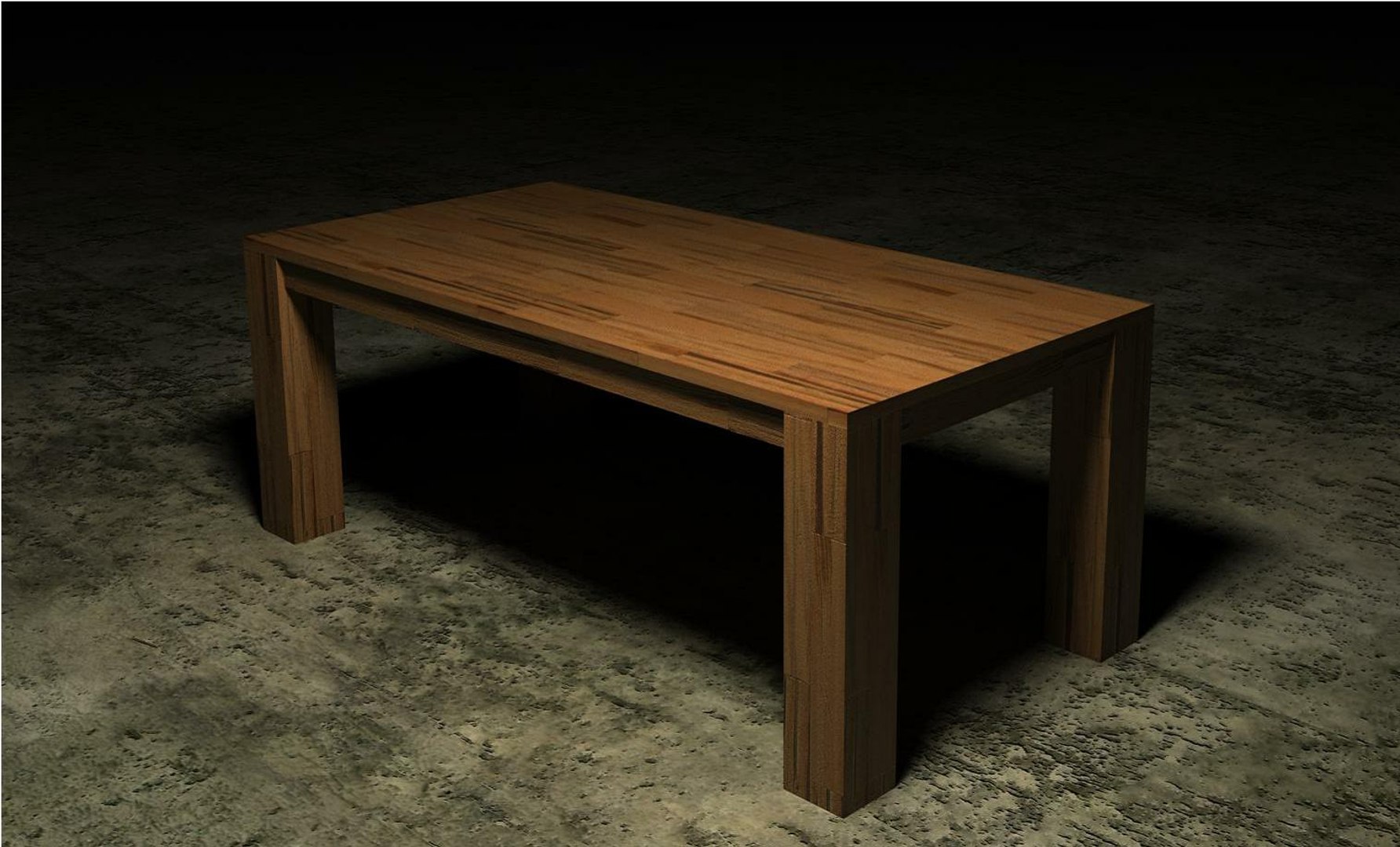 3d parametric dining table model