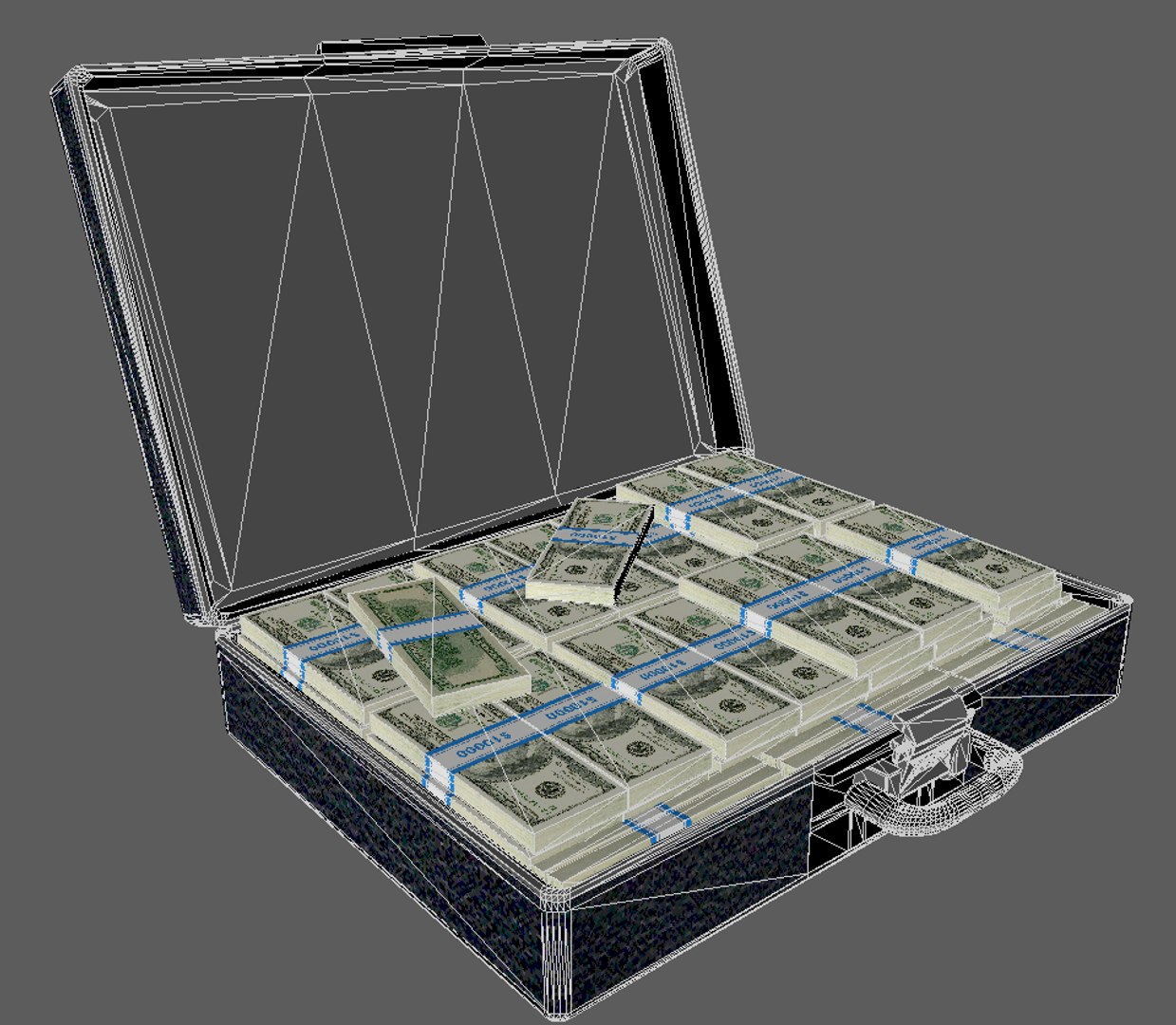 3ds Max Briefcase Dollar