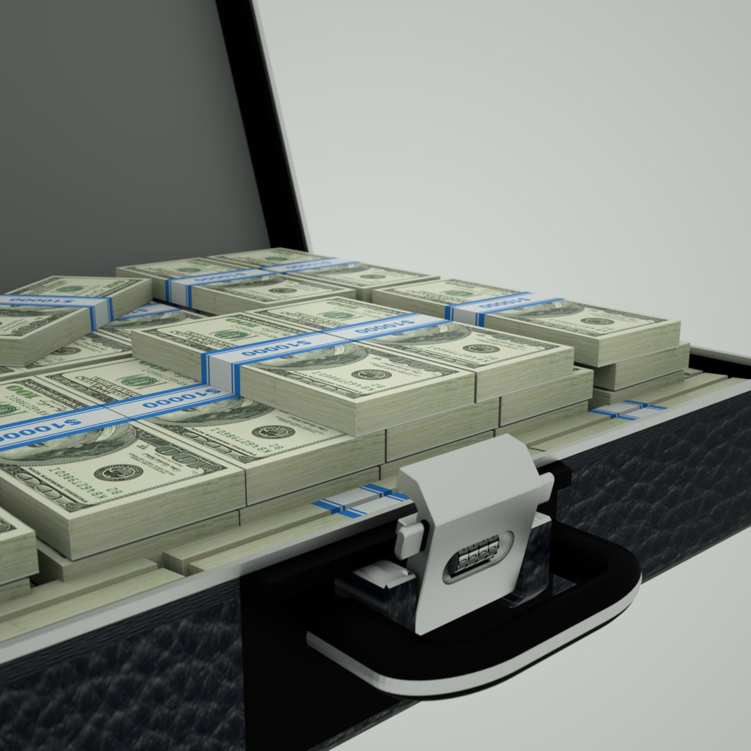3ds Max Briefcase Dollar