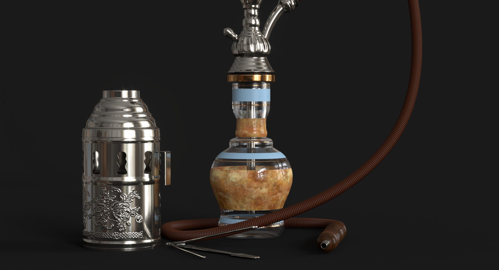 3D Hookah Rig Model - TurboSquid 1177545