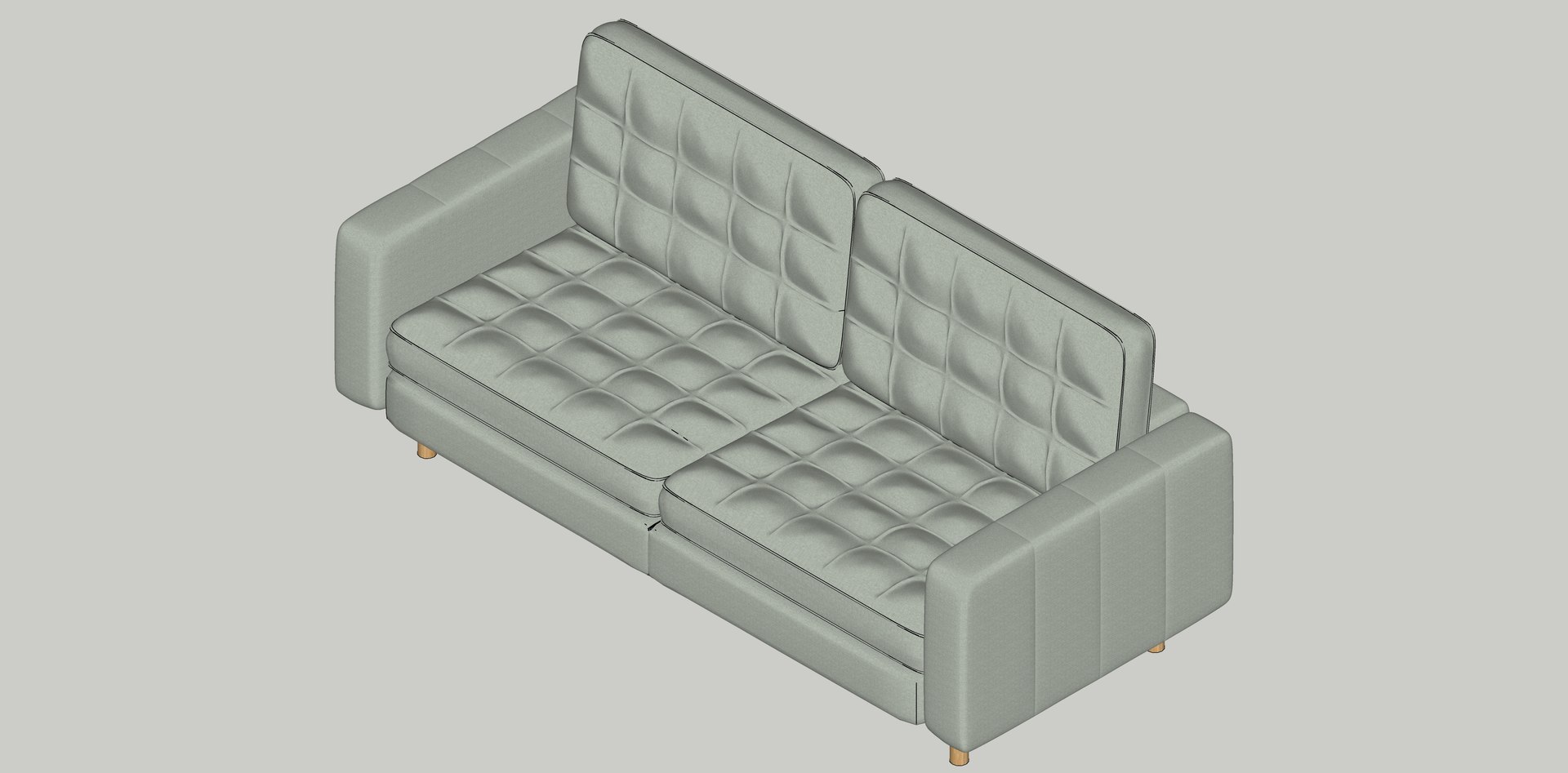 3D Model IKEA LANDSKRONA 3 Seats - TurboSquid 2050944