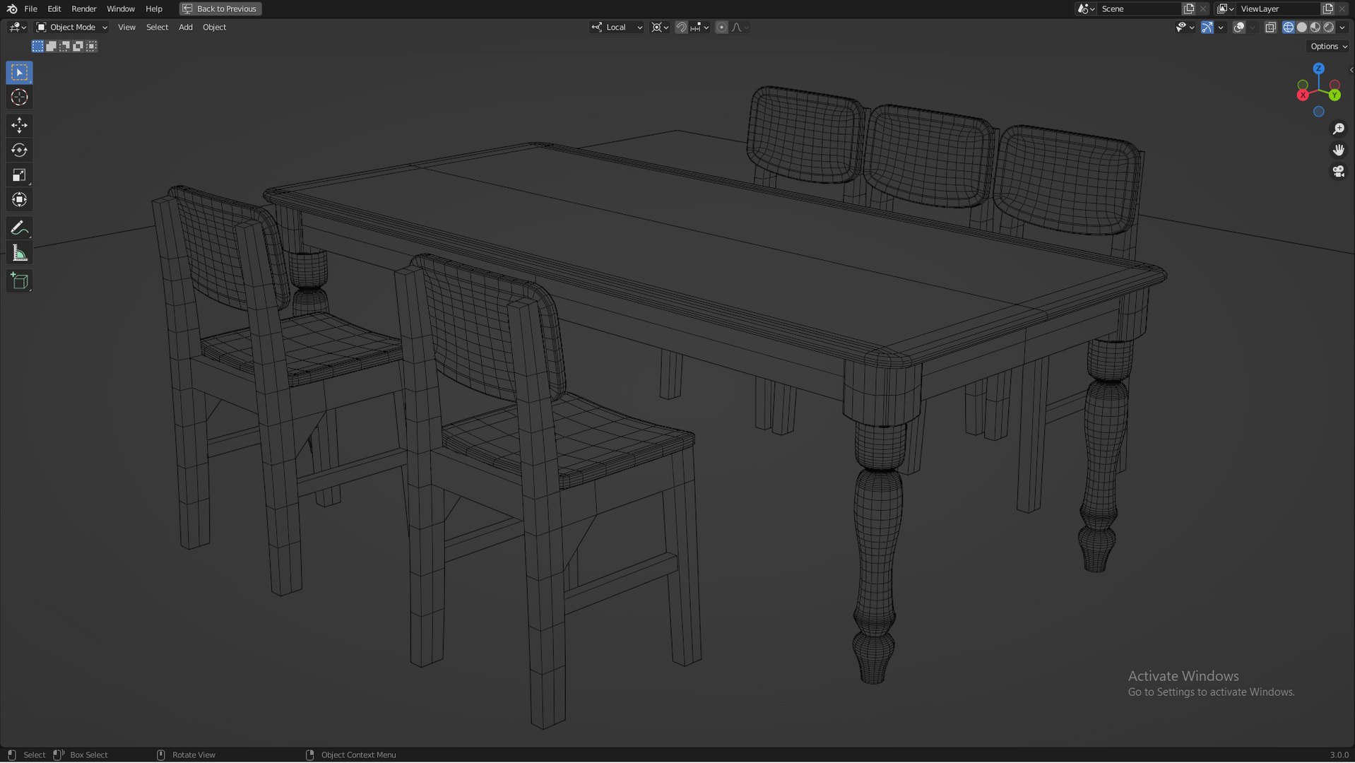 3D Model Dinner Table For Games And Vfx - TurboSquid 1930101